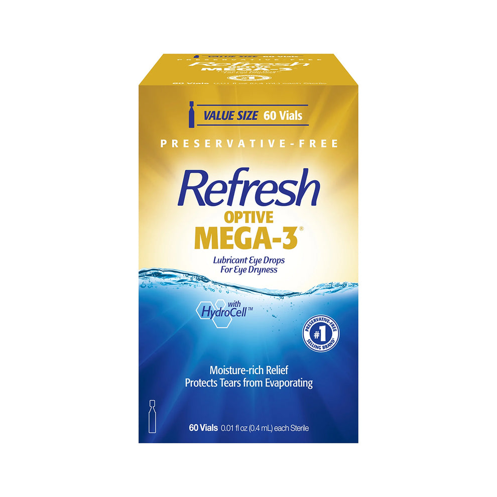 Refresh Optive Mega-3® Preservative-Free Lubricant Eye Drops (0.4mL Vi